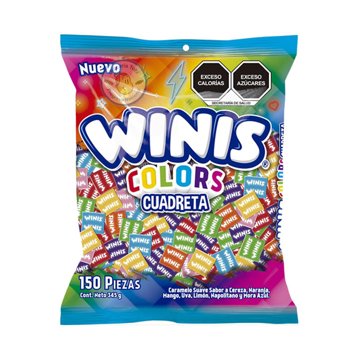 Winis Colors Cuadreta Caramelo Suave 150pz – Dulceria tobi