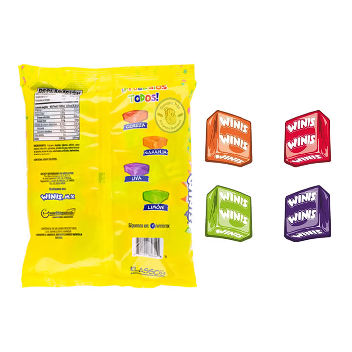 Winis Caramelo Suave Cuadreta Bolsa 300pz – Dulceria tobi