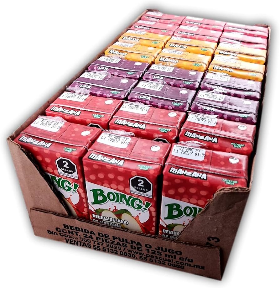 Boing Jugos Con Pulpa De Fruta Sabores Surtidos 24 piezas 125ml c/u ...