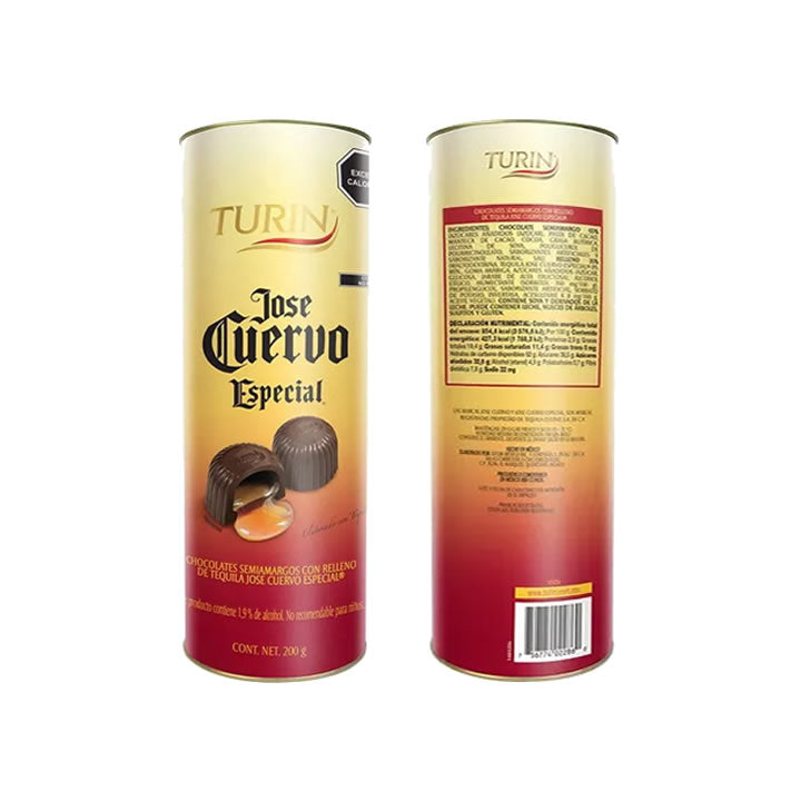 Turin Chocolate José Cuervo Tubo 180g – Dulceria tobi