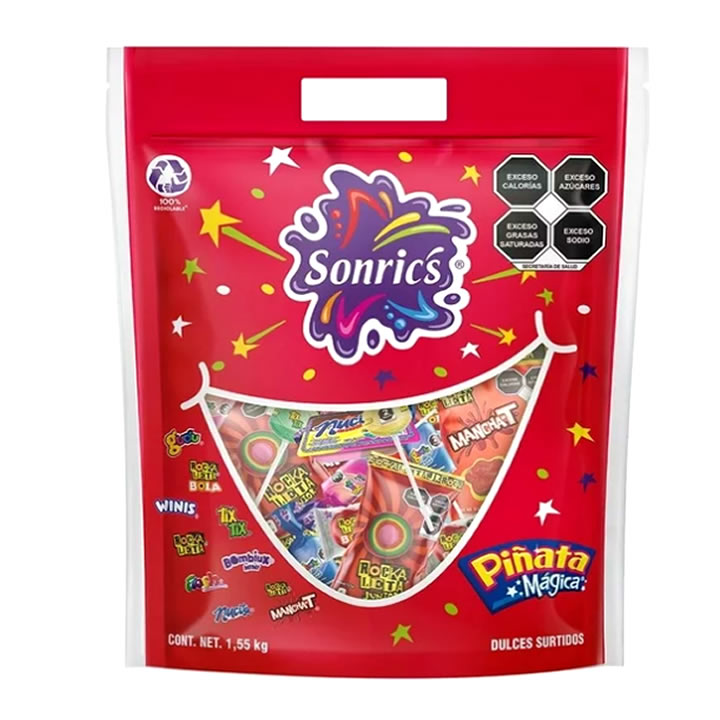 Sonrics Bolsa Piñata Mágica 1.4Kg Dulces Surtidos – Dulceria tobi