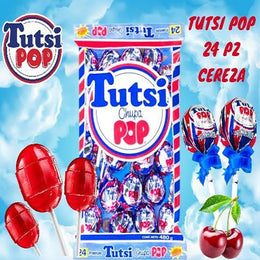 Tutsi Pop Paleta Con Caramelo Macizo Sabor Cereza 24 Piezas – Dulceria tobi